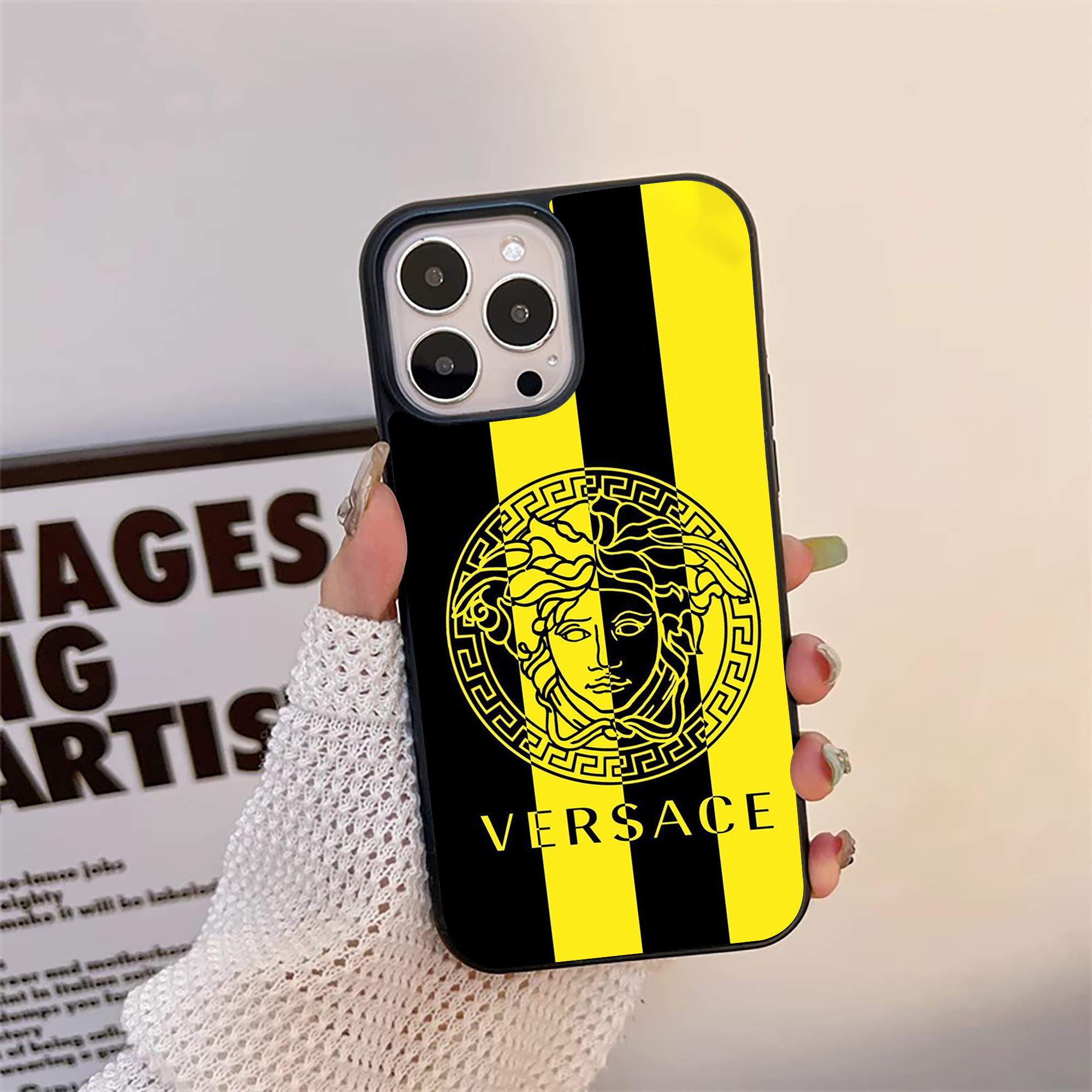 VERSACE Glass Case – Phone Villa